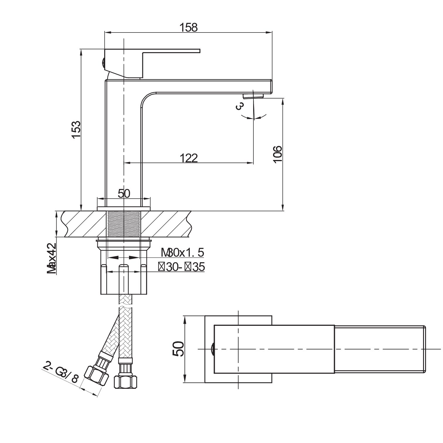 Baterija za lavabo Fluenta QL hrom 40010765 – ELMOS Promet